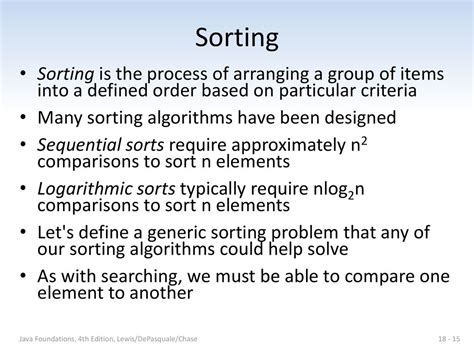 Chapter 18 Searching and Sorting - ppt download