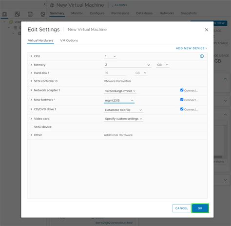 Access The Management Interfaces Of A Private Cloud From A Vm Ionos Help