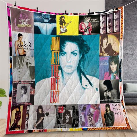Joan Jett Albums Cover Poster Quilt Gift Ideas For Fans Perspirature Com
