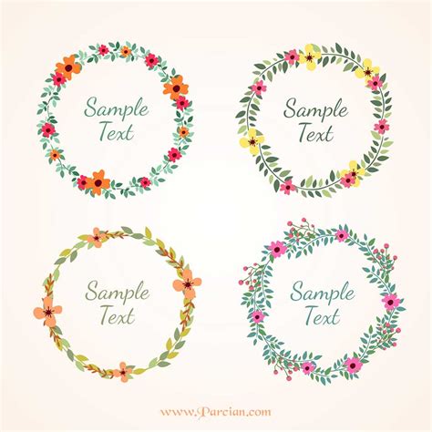 فایل کادرهای ساده با طرح گل پارشن