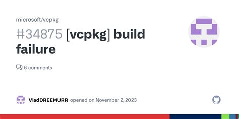 Vcpkg Build Failure Issue Microsoft Vcpkg GitHub