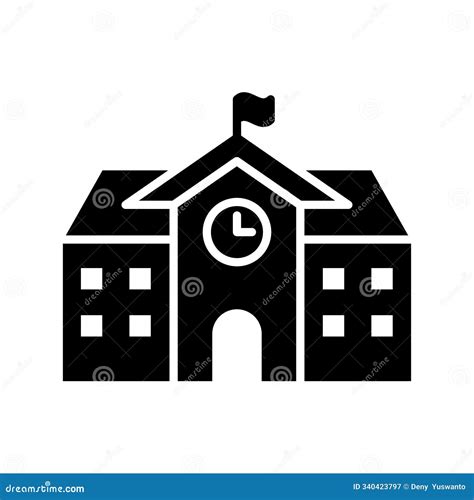 School Icon Vector Design Template Basic Rgb Stock Illustration