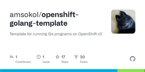 Github Amsokolopenshift Golang Template Template For Running Go Programs On Openshift V3