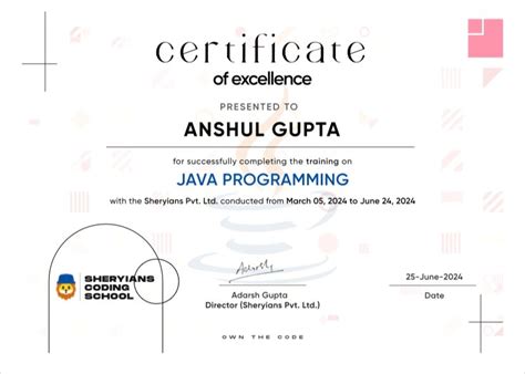 Anshul Gupta On Linkedin Java Programming Sheriyanshcodingschool Learning Tech