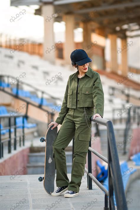 ست شلوار شیش جیب و کت دخترانه خرید کت شلوار تامبوی سبز ارتشی