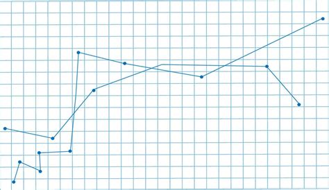 Line Graph Icon On Grid Paper 25006567 Vector Art At Vecteezy