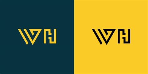 Wh Monogram Logo Design 53214934 Vector Art At Vecteezy