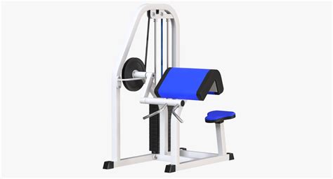 Bicep Curl Machine Model TurboSquid 1251858