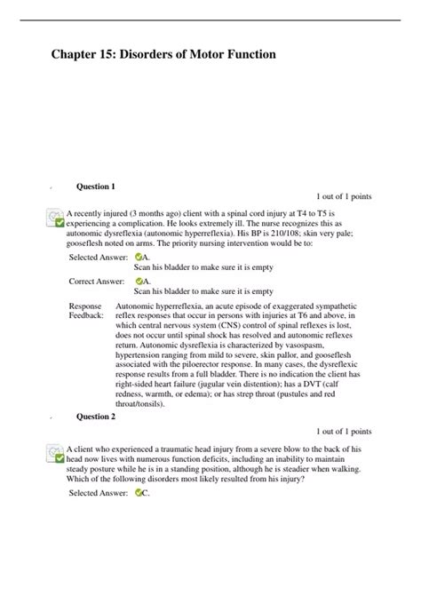 Porths Pathophysiology 10th Edition Ch 15 Disorders Of Motor Function Norris Porth S