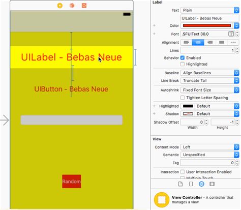 ios xcode 8 custom font doesn t show up in interface builder stack
