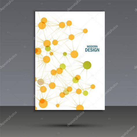 Vector Abstract Molecular Structure Cover Template Design — Stock