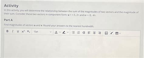 Solved Activityin This Activity You Will Determine The