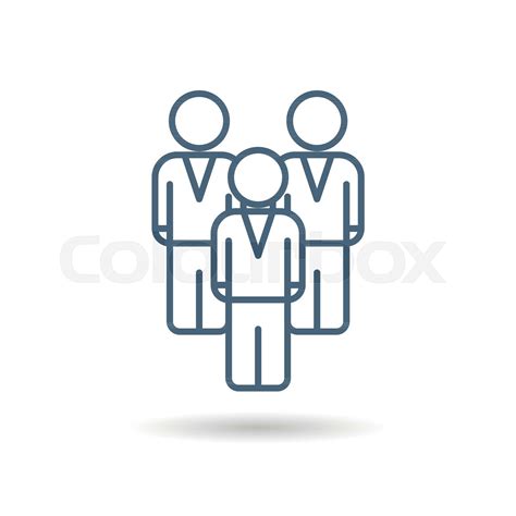 Isolated Linear Icon Of Businessmen Team Stock Vector Colourbox