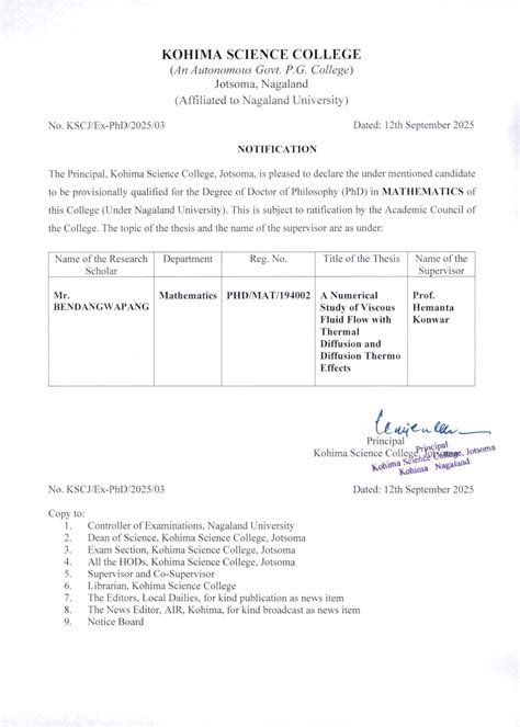 Phd Provisional Qualification September 2025 Notice Examination Kscj