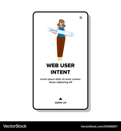 search web user intent royalty free vector image