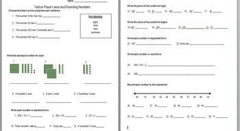 Place Value And Rounding Assessment By Crystal Taylor TpT