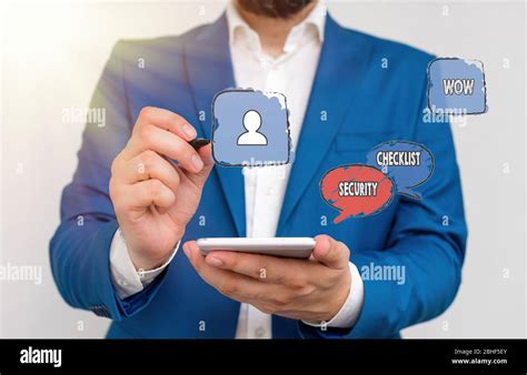 Writing Note Showing Security Checklist Business Concept For Protection Of Data And System