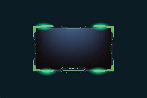 Green Screen Overlay Vector On A Dark Background Live Gaming Screen