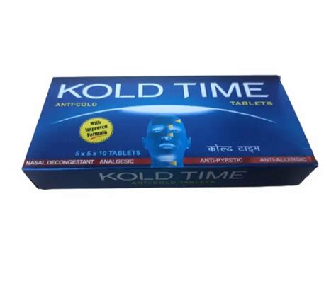 Kold Time Anti Cold Tablets Packaging Type Box At ₹ 131250box In