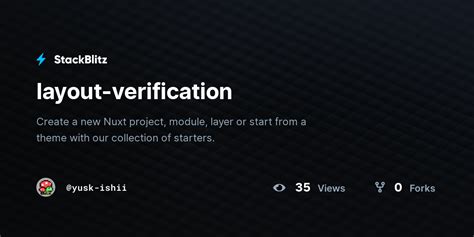 Layout Verification Stackblitz