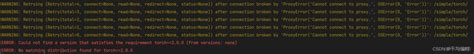 pip3安装依赖报错，warning retrying retry total 4 connect none read none