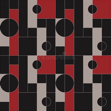 Universal Abstract Seamless Geometric Pattern With Simple Forms Stock
