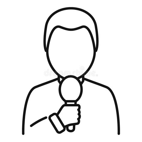 Tv Presenter Icon Simple Style Stock Vector Illustration Of
