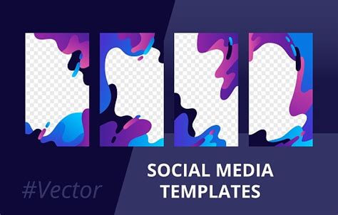 그라데이션 유체 웨이브 모양과 소셜 미디어 배너에 대한 현대적인 디자인 배경 0명에 대한 스톡 벡터 아트 및 기타 이미지 0명 고객 참여 기업 비즈니스 Istock