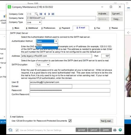 Configuring Sage Authentication For Microsoft Via OAuth