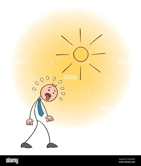 Very Hot Weather Cartoon