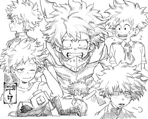 Coloriage My Hero Academia Deku Chtoby Pomnili