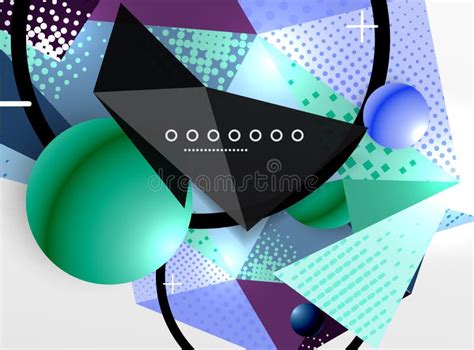 Vector Color Geometric Abstract Composition Triangular And Polygonal