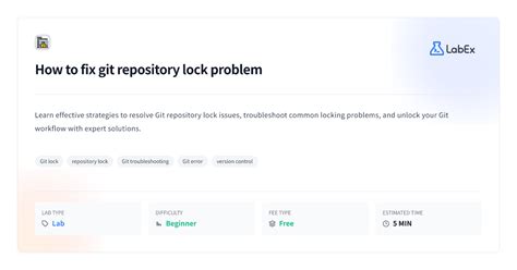How To Fix Git Repository Lock Problem Labex
