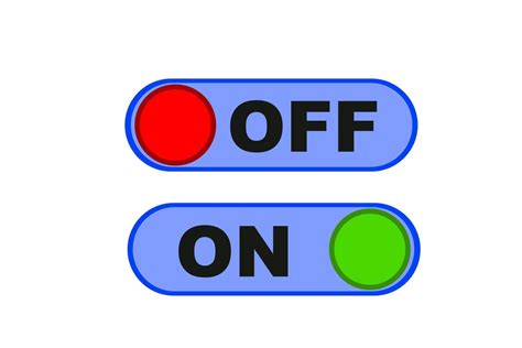 On Off Toggle Switch Button Vector Active And Inactive Icon Slider