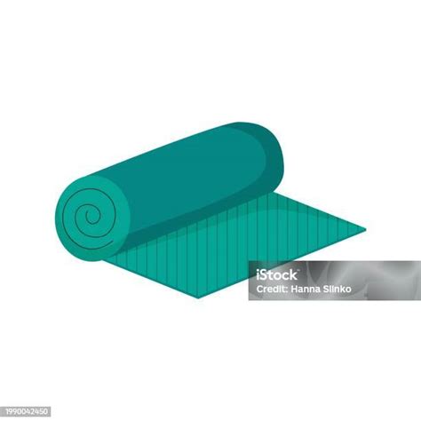 관광객 수면 매트 흰색 배경에 고립된 만화 스타일의 캠핑 양탄자 벡터 일러스트 레이 션 건강한 생활방식에 대한 스톡 벡터 아트 및 기타 이미지 건강한 생활방식 고무