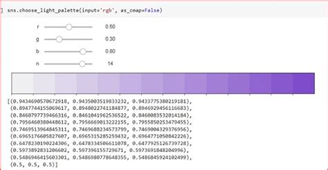 seaborn choose light palette method