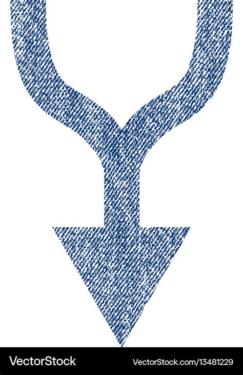 Combine Arrow Down Fabric Textured Icon Royalty Free Vector