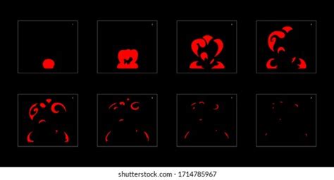 Fire Explosion Effect Explosion Animation Effect Stock Vector Royalty