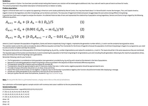 Solved Guidelines Solve This Question In Python You Have Chegg