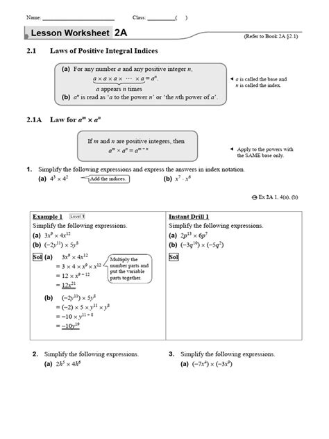 Math Ch 2 Ws1 Pdf Mathematics Arithmetic