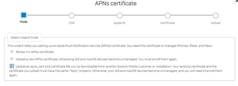 APNS Certificate Change Of Apple ID Discussions Sophos Mobile Sophos Community Connect
