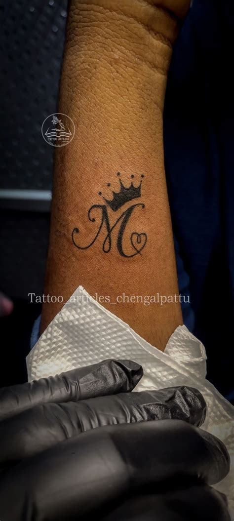 Script With Crown Tattoo Name With Crown Tattoo Crown Tattoo Design M Tattoos