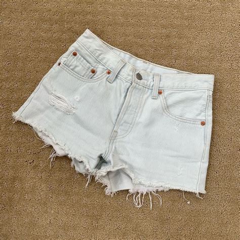 Levis 501 High Waisted Light Wash Shorts In 2024 Urban Outfitters
