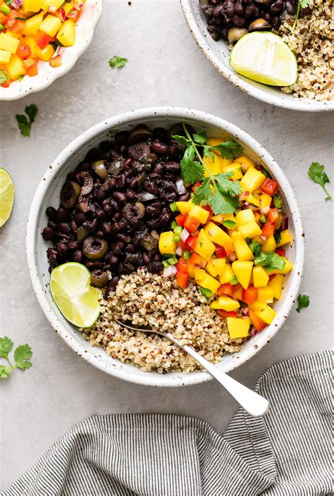 Cuban Black Bean Mango Bowl With Quinoa The Simple Veganista