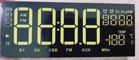 Custom Monochrome Black Tn 7 Segment Lcd Display With Yellow Led Backlight Led Segment Display