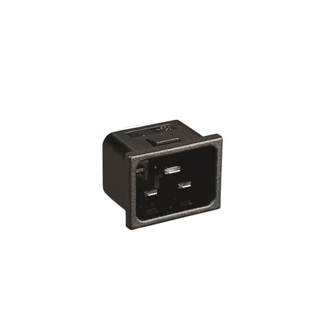 Iec Connector Snap Fit To Panel C20 Inlet Px0598 Series 1 5mm Panel 6