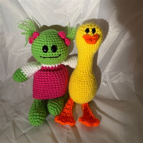 Fleefer Pictured With Mona From Nanalan Doll Nanalan Toy Crochet