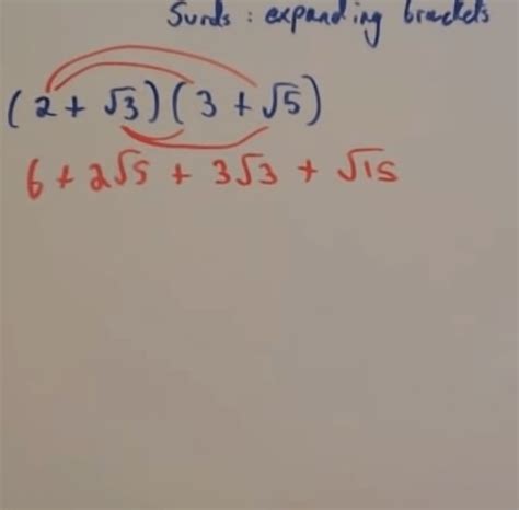 Surds Expanding Brackets Video Corbettmaths
