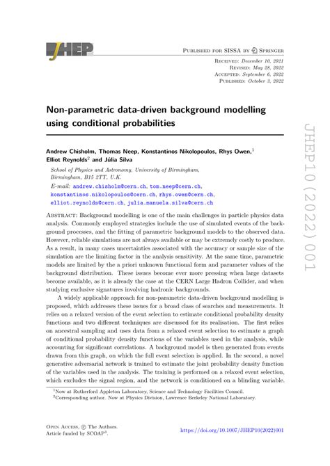 pdf non parametric data driven background modelling using conditional