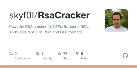 GitHub Skyf L RsaCracker Powerful RSA Cracker For CTFs Supports RSA X OPENSSH In PEM